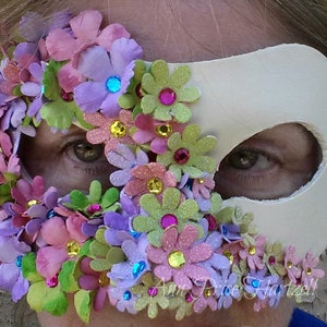 Flower Mask Half Mask of Flowers - Etsy
