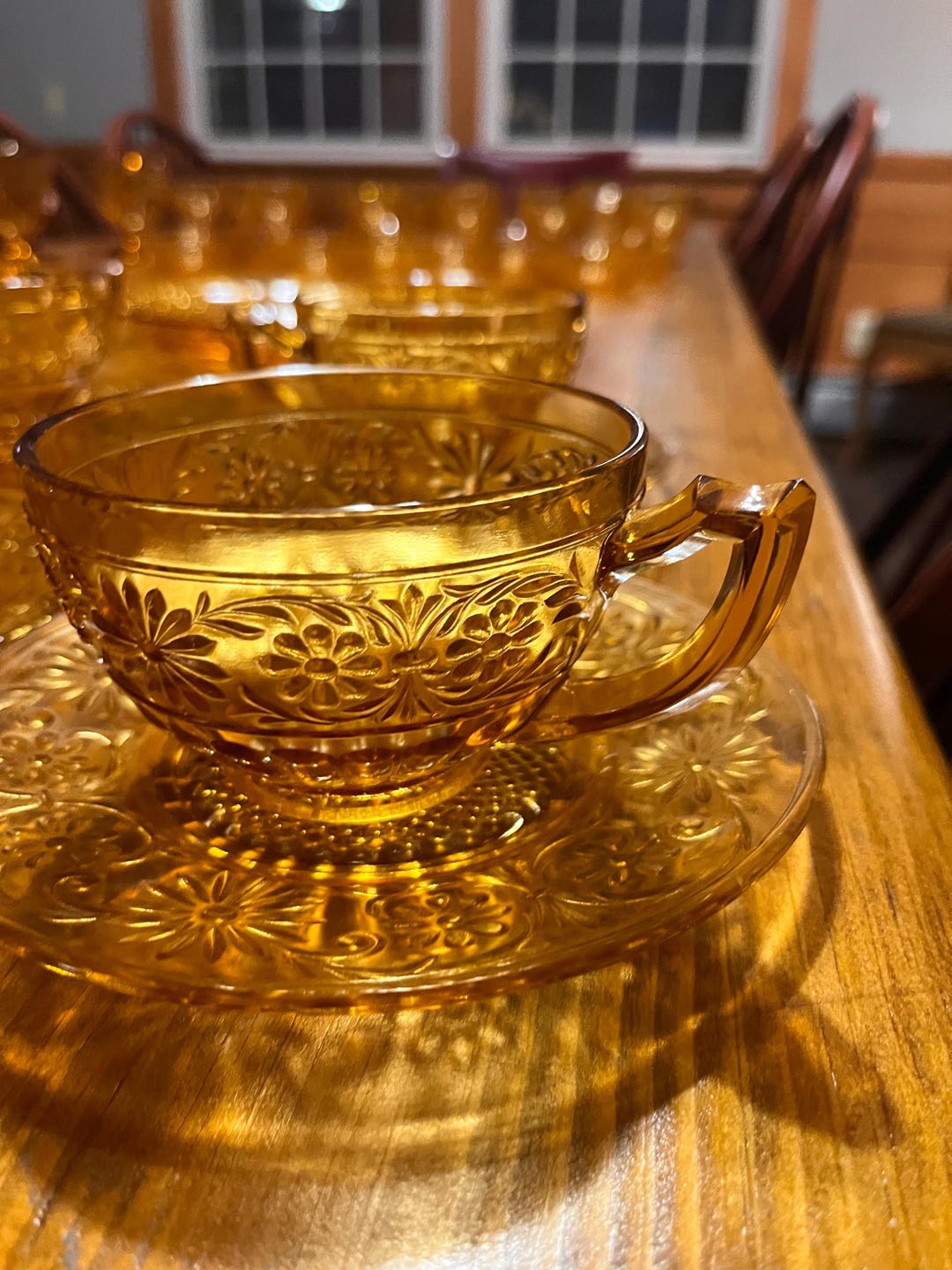 Stunning Indiana Glass Daisy Pattern-55 Piece Set-euc! - Etsy