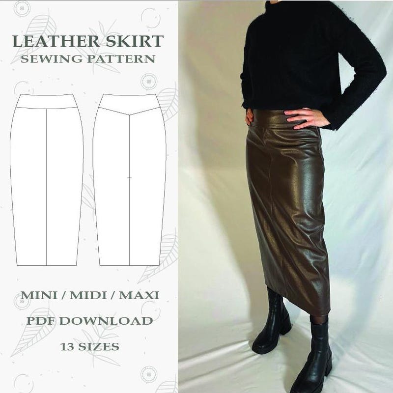 Leather Skirt - Etsy