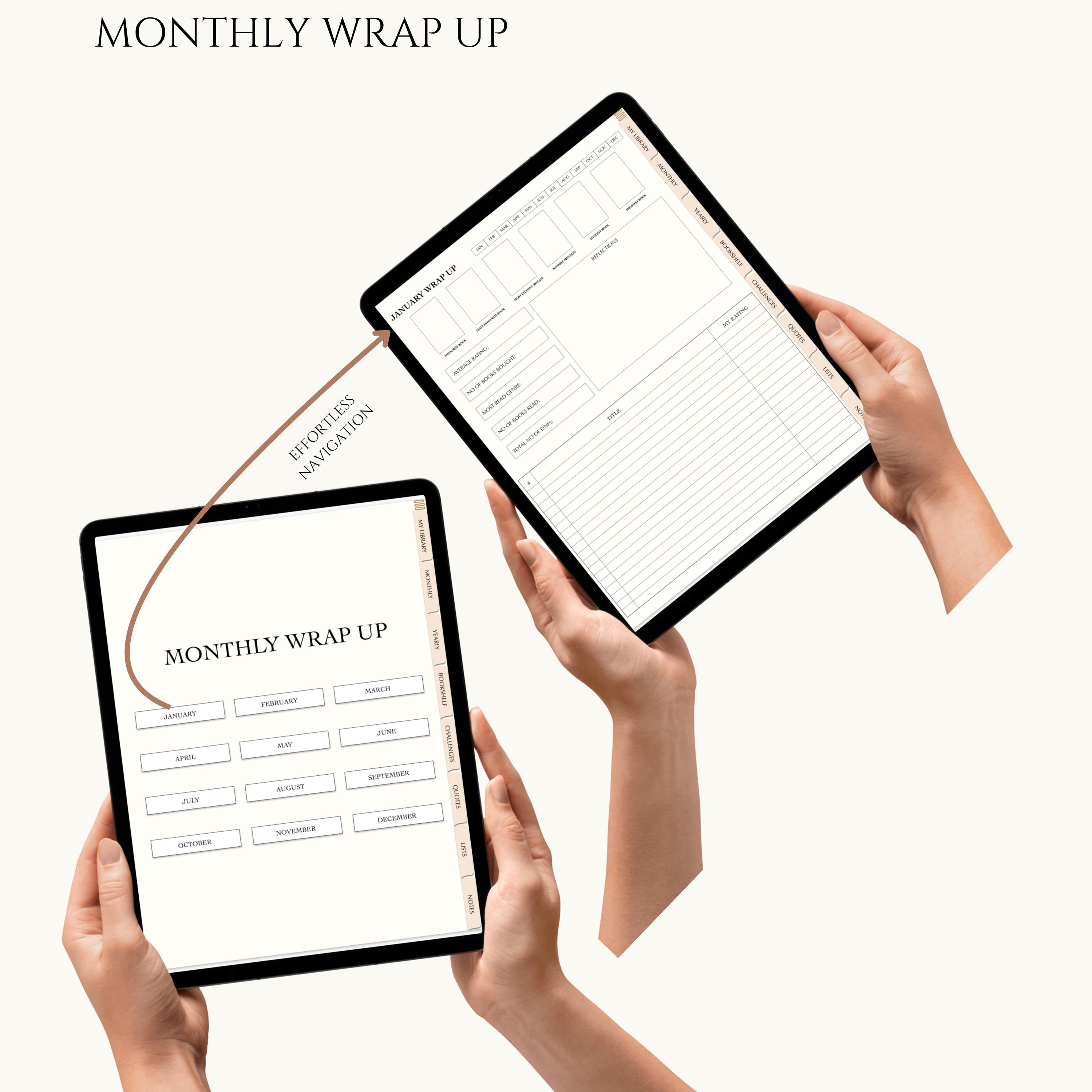 Digital Reading Journal, Book Tracker for Goodnotes, Digital Reading ...