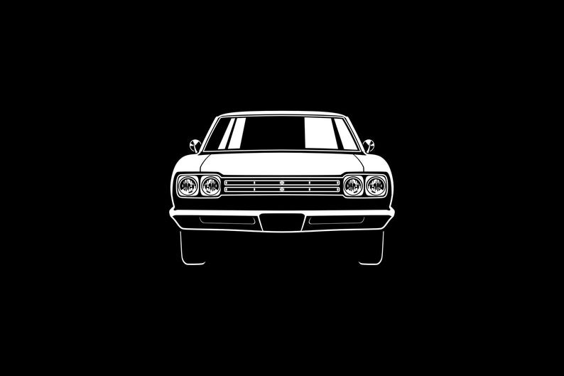 Road Runner 1969 Car Silhouette SVG PNG for Cutting, Print, Cricut ...