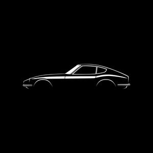 Datsun 240Z Car Silhouette SVG PNG for Cutting, Print, Cricut, Sticker ...