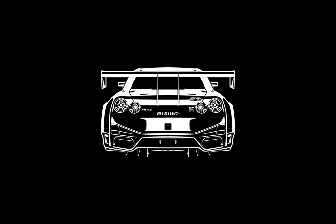 GTR R35 Nismo Car Silhouette SVG PNG for Cutting, Print, Cricut ...