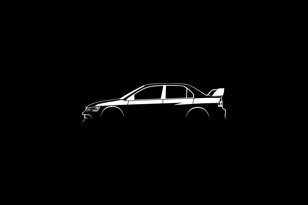 Lancer Evo IX Car Silhouette SVG PNG for Cutting, Print, Cricut ...