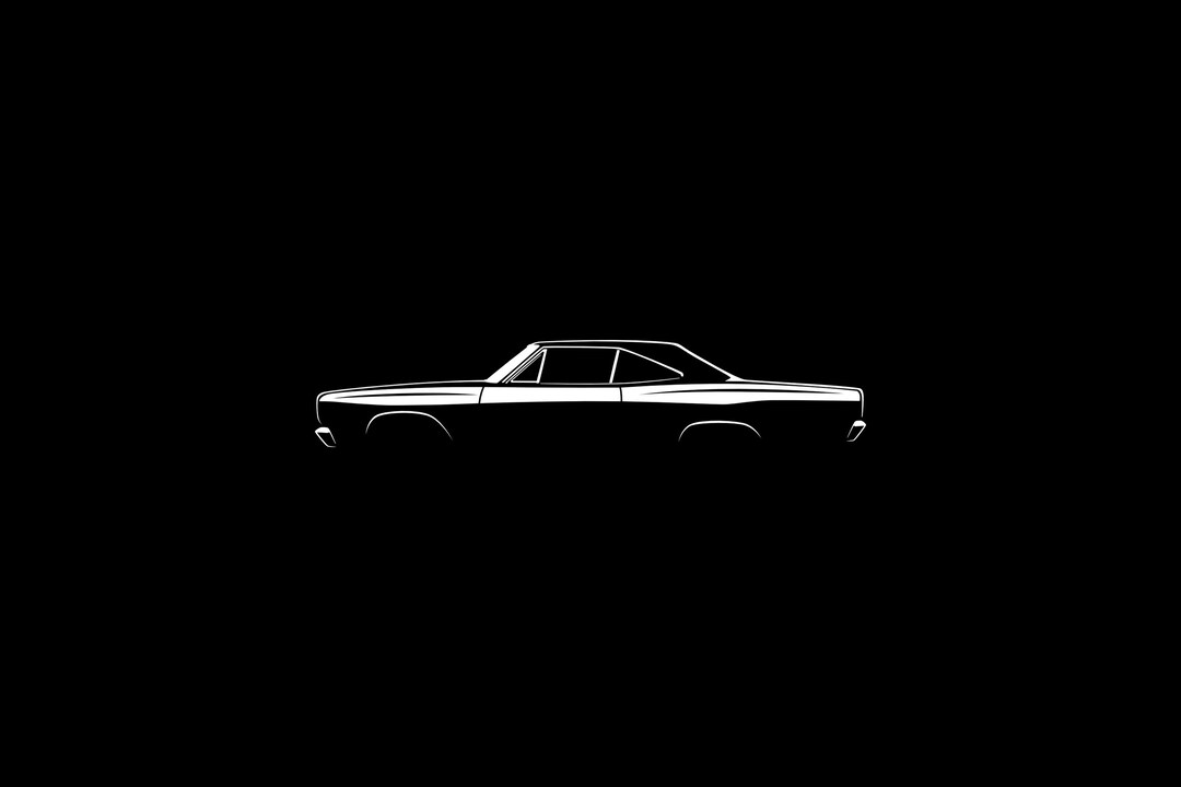 1969 Roadrunner Car Silhouette SVG PNG for Cutting, Print, Cricut ...