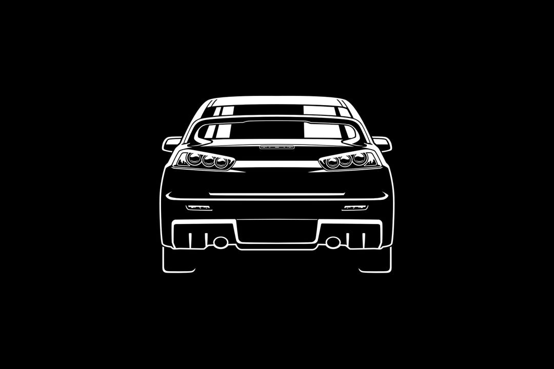 Lancer Evo X Car Silhouette SVG PNG for Cutting, Print, Cricut, Sticker ...