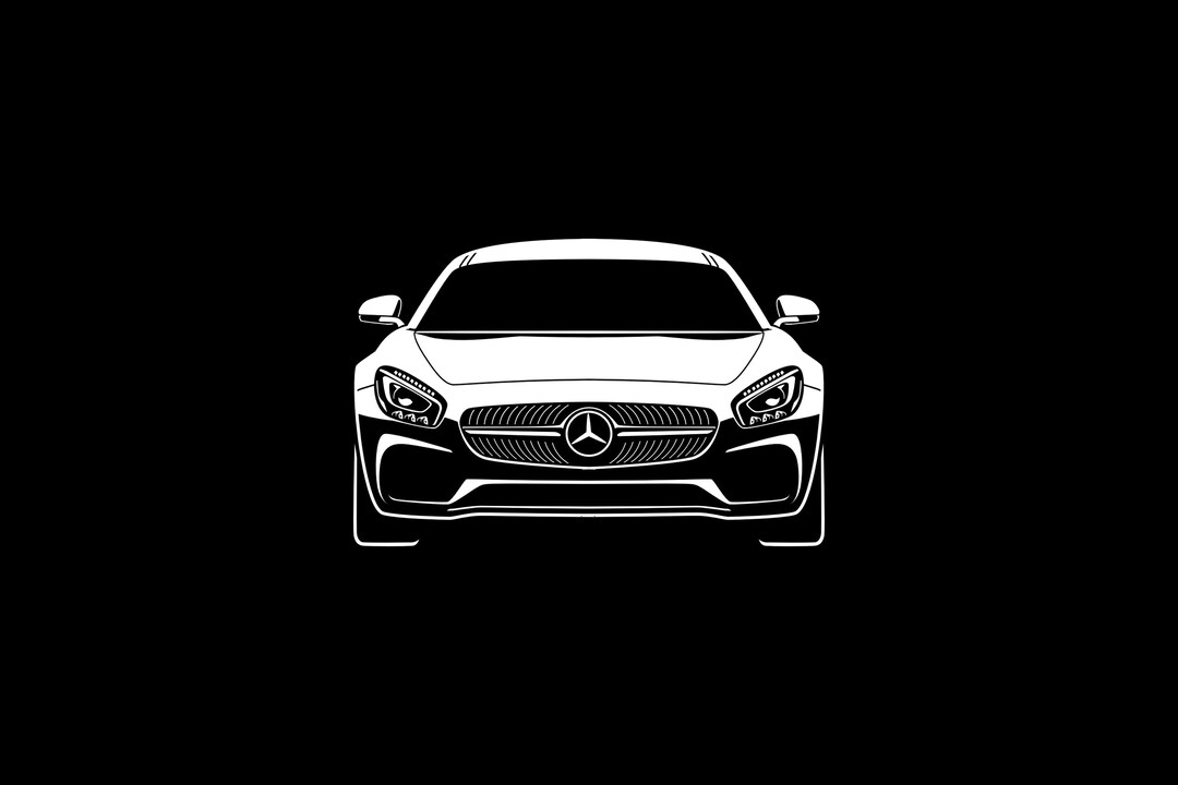 AMG Sls Car Silhouette SVG PNG for Cutting, Print, Cricut, Sticker - Etsy