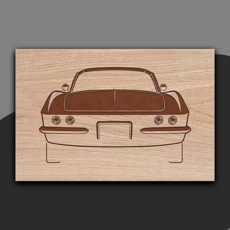 Corvette C1 Car Silhouette SVG PNG for Cutting, Print, Cricut, Sticker ...