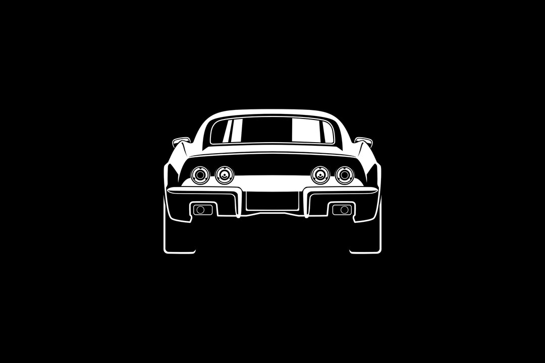 Corvette C3 Stingray Car Silhouette SVG PNG for Cutting, Print, Cricut ...