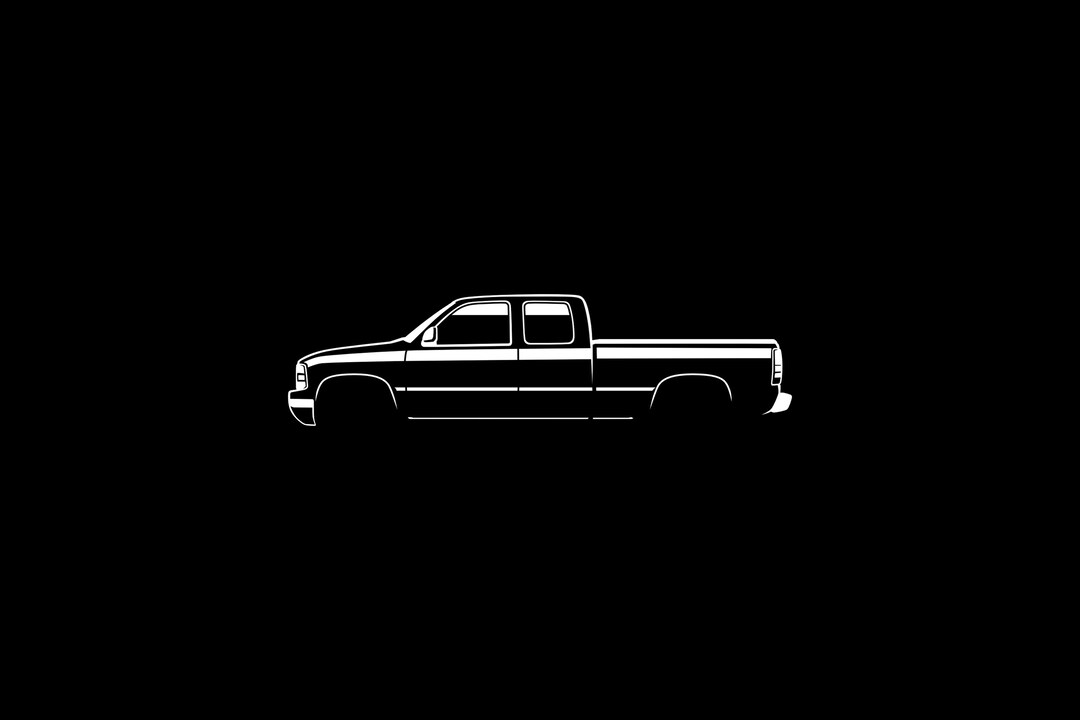 Silverado 1999 Car Silhouette SVG PNG for Cutting, Print, Cricut ...