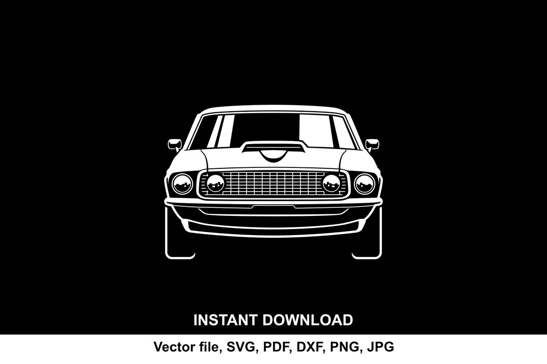 Mustang Boss 429 SVG, Silhouette, Car Vector, File for Cricut & Laser ...
