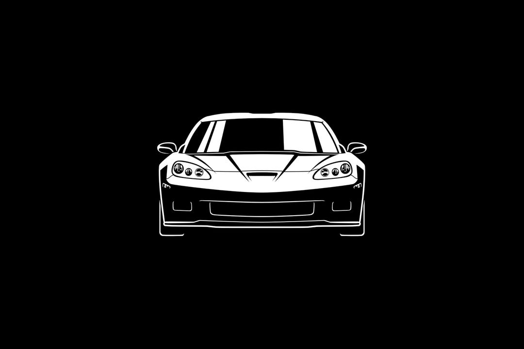 Corvette C6 Car Silhouette SVG PNG for Cutting, Print, Cricut, Sticker ...