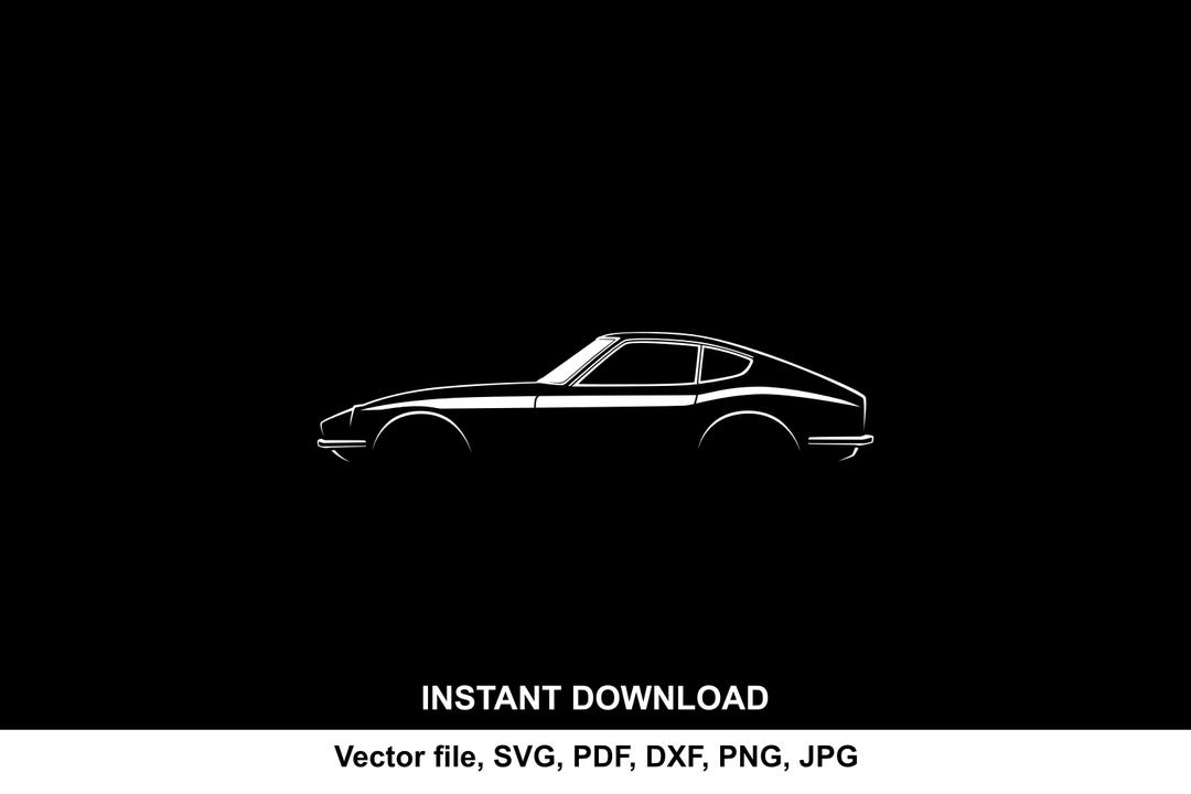Datsun 240Z Car Silhouette Vector File SVG for Cricut, Cameo, Cutting ...