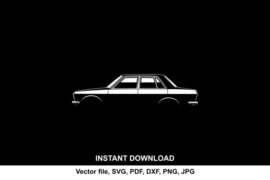 Datsun 510 Car Silhouette Vector File SVG for Cricut, Cameo, Cutting ...