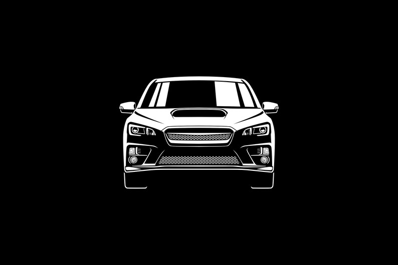 WRX Sti Car Silhouette SVG PNG for Cutting, Print, Cricut, Sticker - Etsy