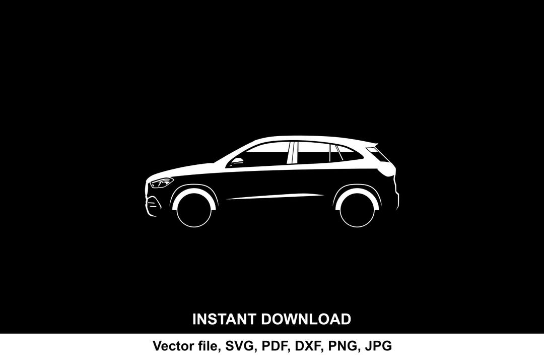 AMG GLA45 2020 Car Silhouette: Vector Cut File (digital Download) - Etsy