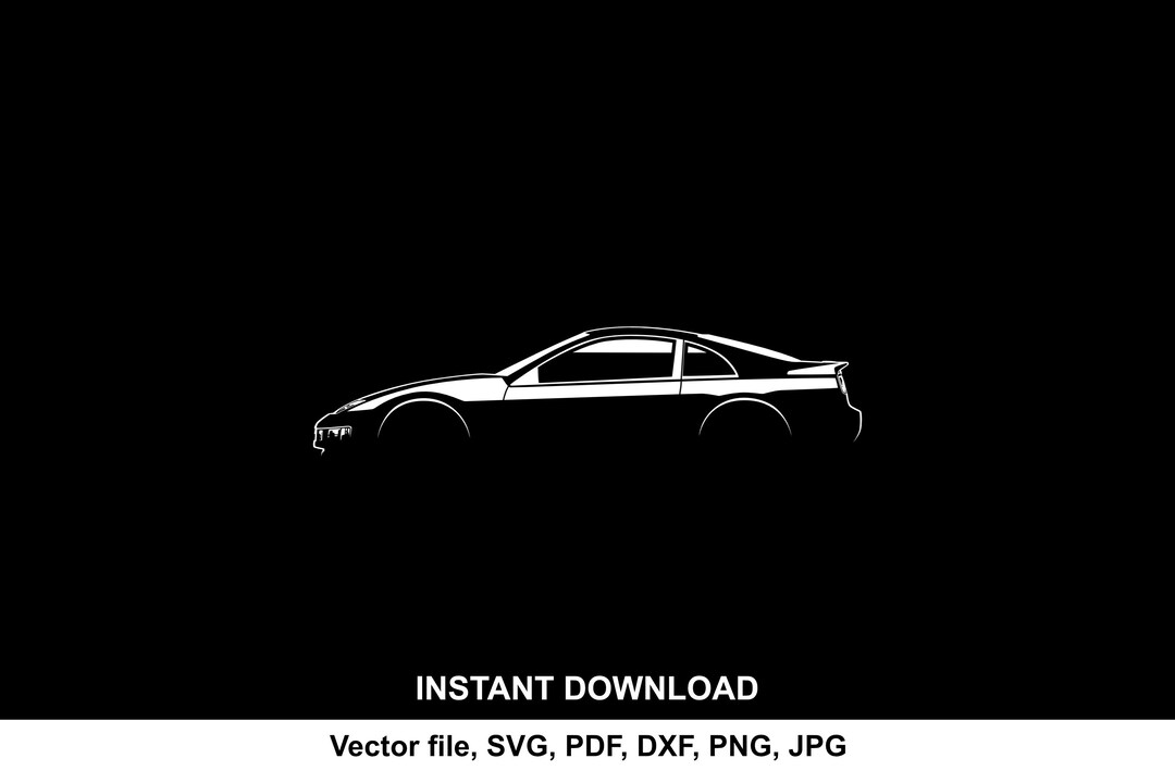 300ZX Car Silhouette Vector File SVG for Cricut, Cameo, Cutting, Print ...