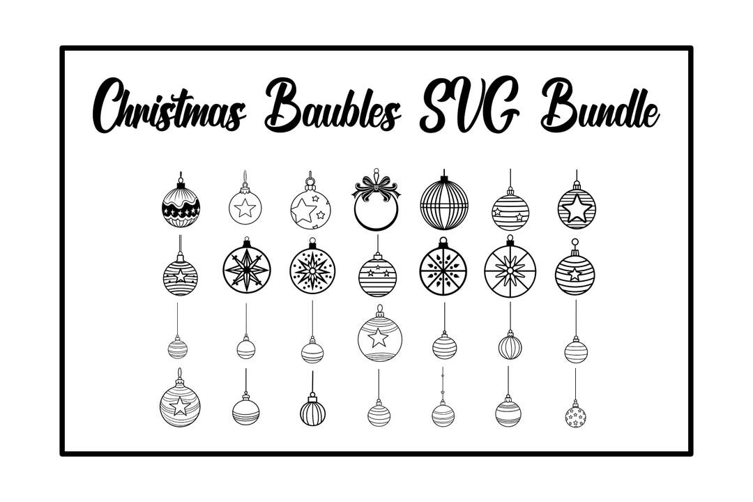 Christmas Baubles SVG Clipart Bundle (digital Download) - Etsy