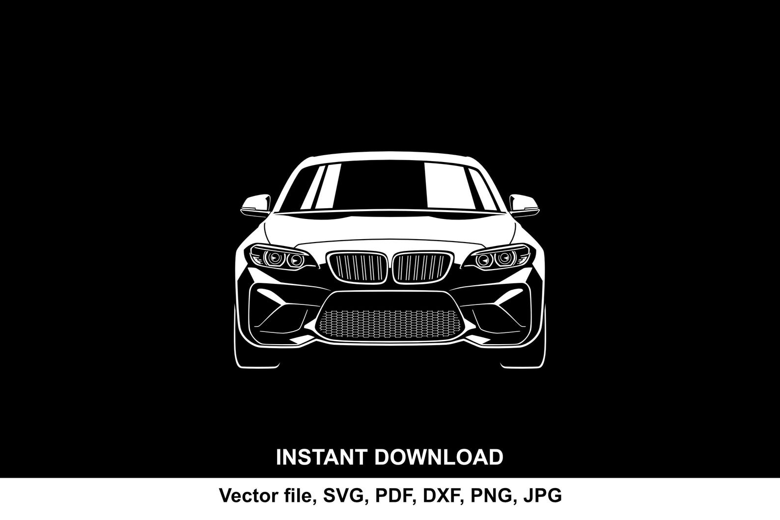 M2 Car Silhouette: SVG PNG Vector (digital Download) - Etsy