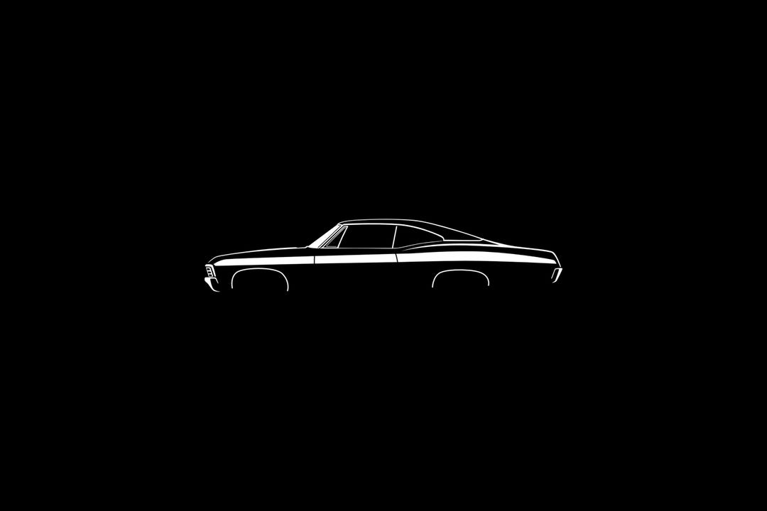 Impala 1967 Car Silhouette SVG PNG for Cutting, Print, Cricut, Sticker ...