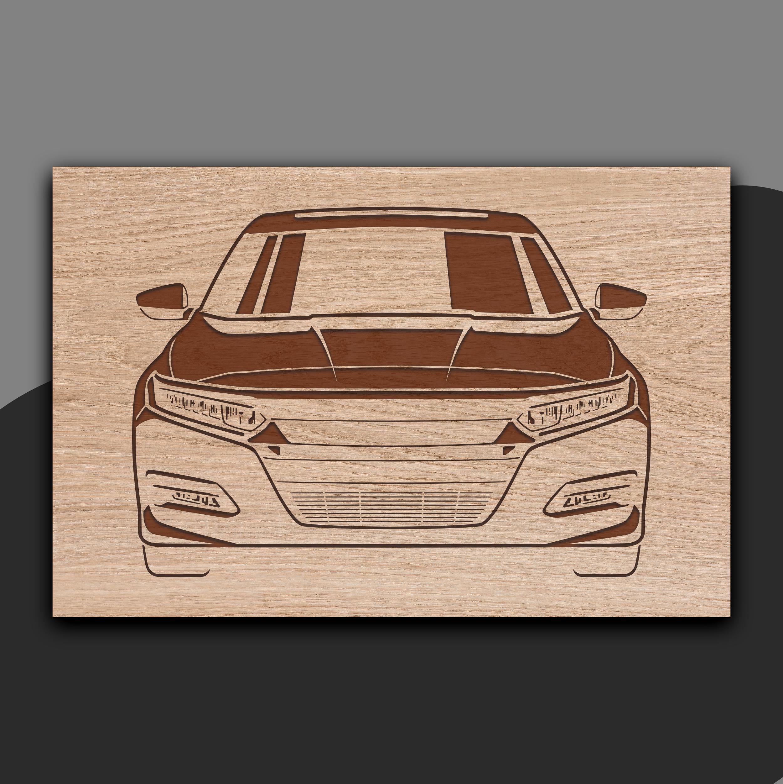Accord 2020 Car Silhouette: SVG PNG for Cricut, Sticker (digital ...