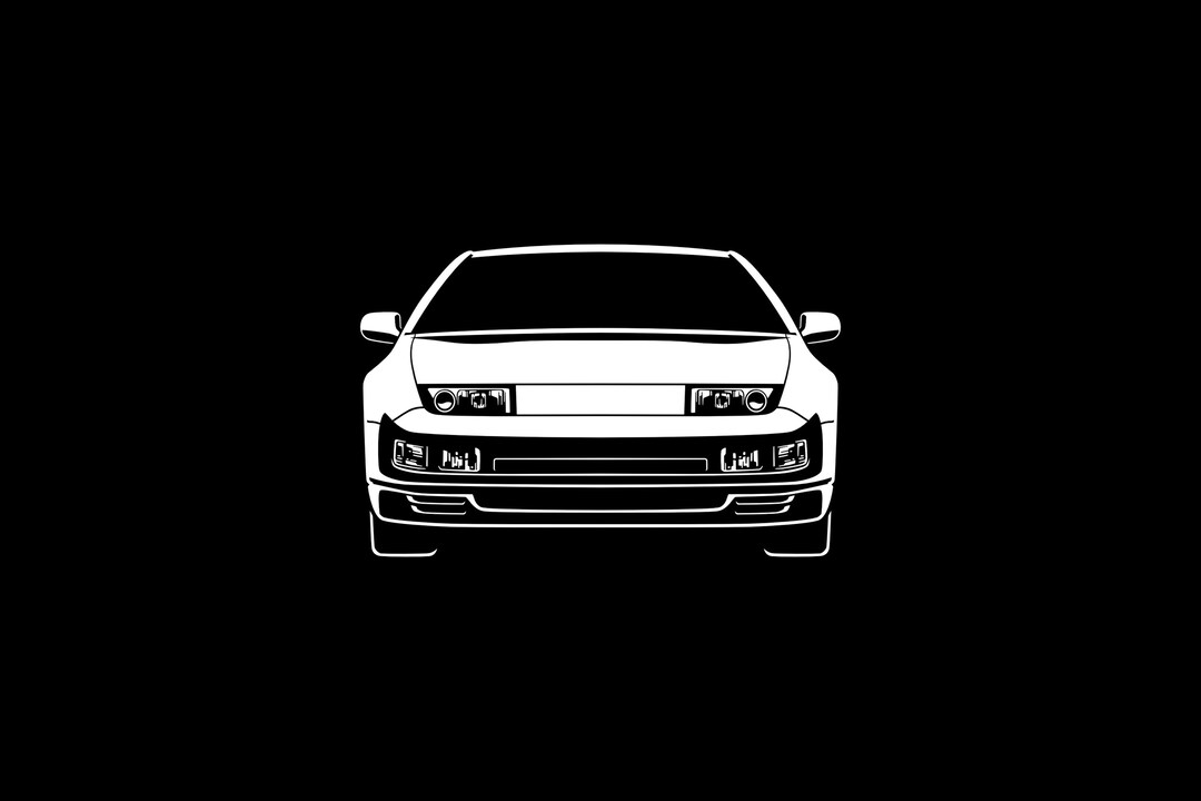 300ZX 1990 Car Silhouette SVG PNG for Cutting, Print, Cricut, Sticker ...