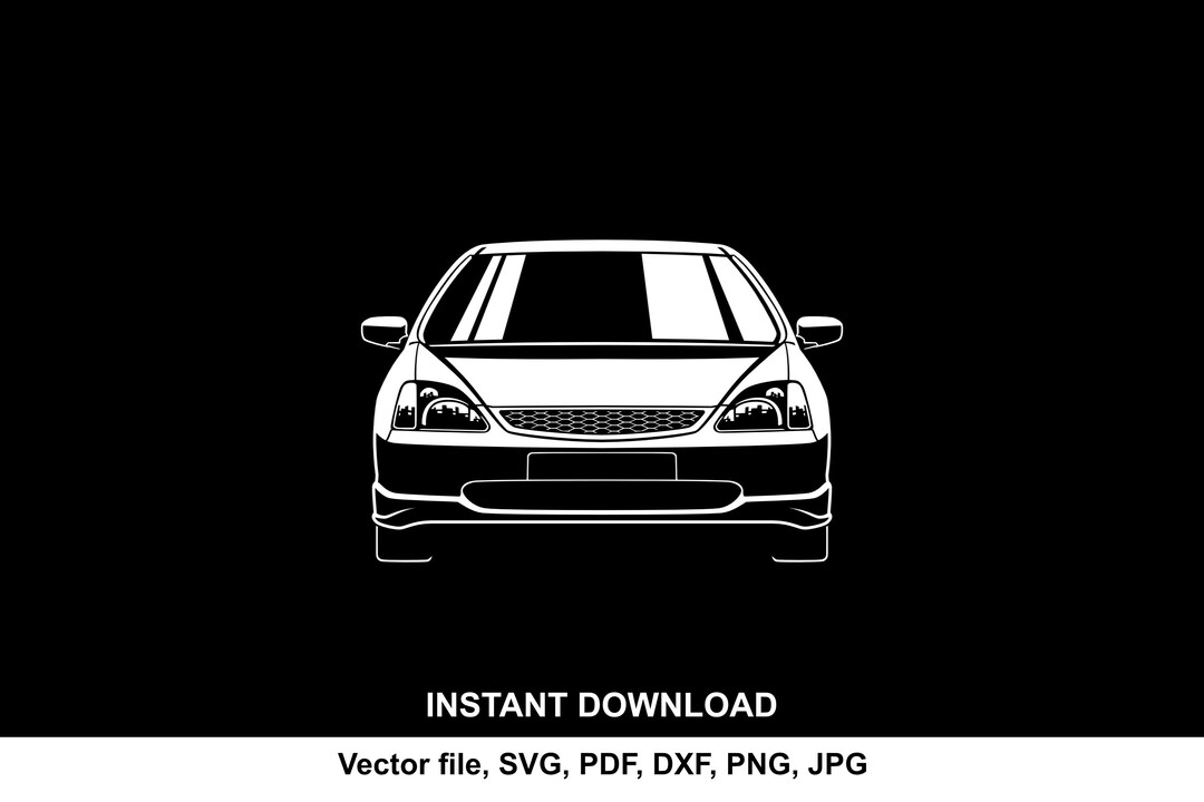 Civic EP3 Car Silhouette SVG PNG: Cricut, Sticker (digital Download ...