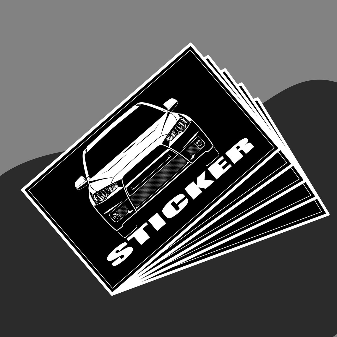 Lancer Evo X Car Silhouette SVG PNG for Cutting, Print, Cricut, Sticker ...