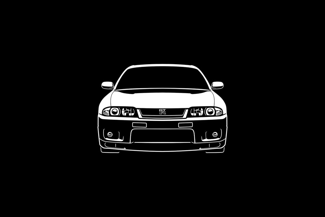 Skyline GTR R33 Car Silhouette SVG PNG for Cutting, Print, Cricut ...