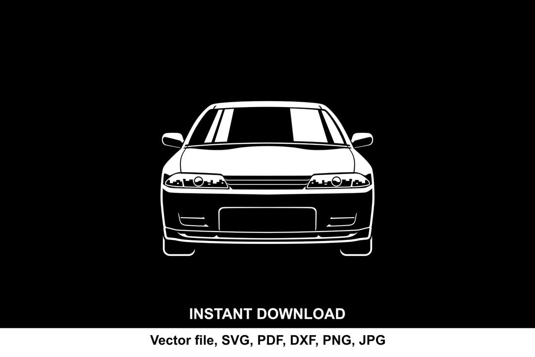 Skyline GTR R32 SVG, Silhouette, Car Vector, File for Cricut & Laser ...