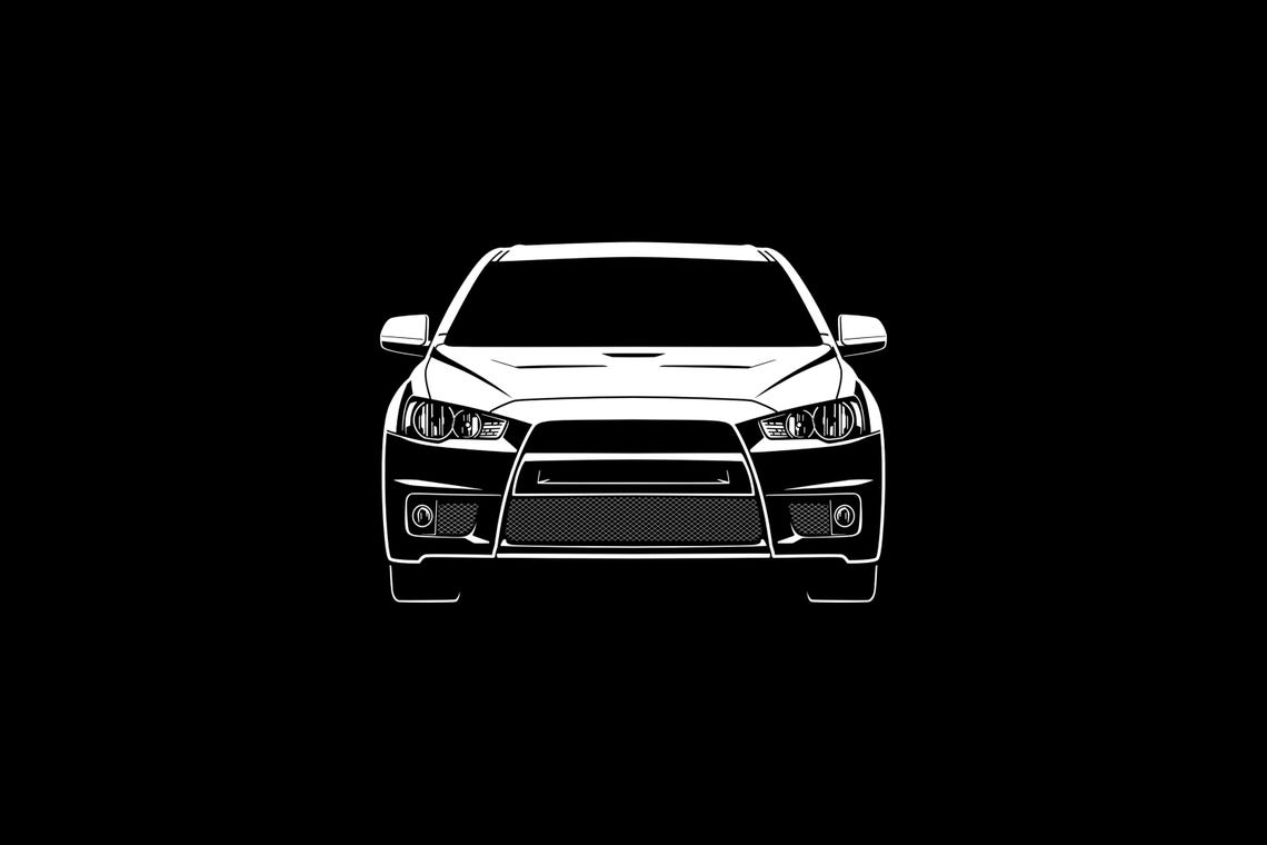 Lancer Evo X Car Silhouette SVG PNG for Cutting, Print, Cricut, Sticker ...