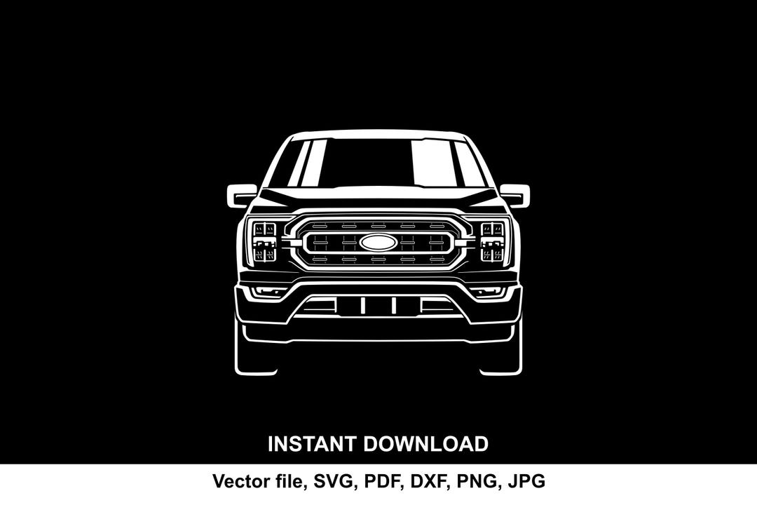 2021 F150 Car Silhouette: SVG PNG Files for Cricut (digital Download ...
