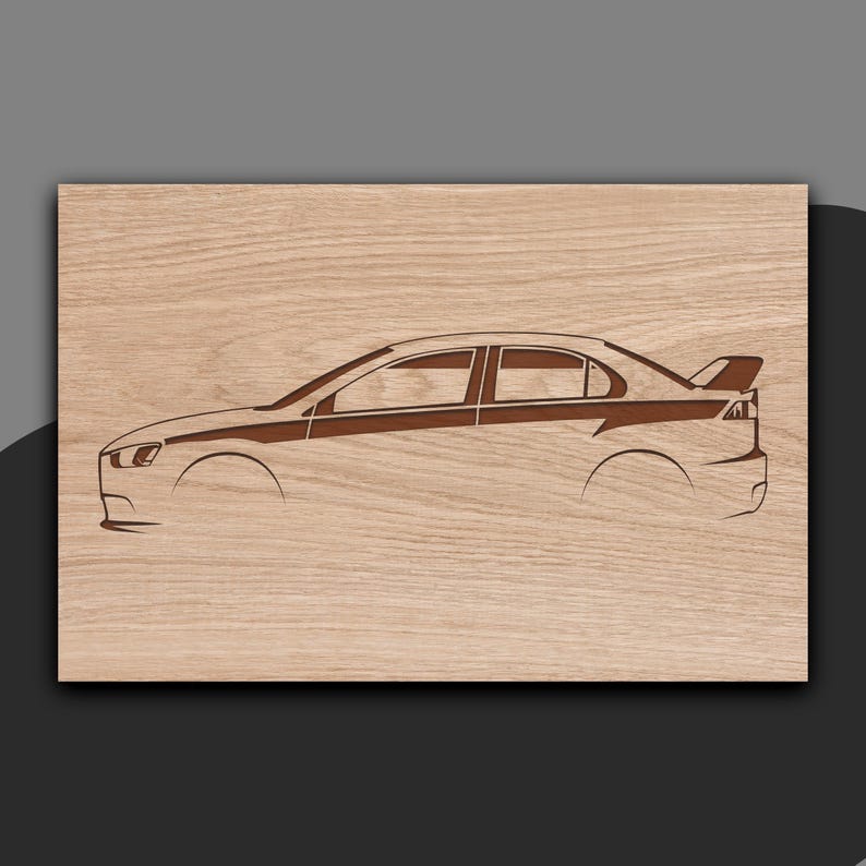 Lancer EVO X Car Silhouette: SVG PNG Cricut Cut File - Etsy Australia