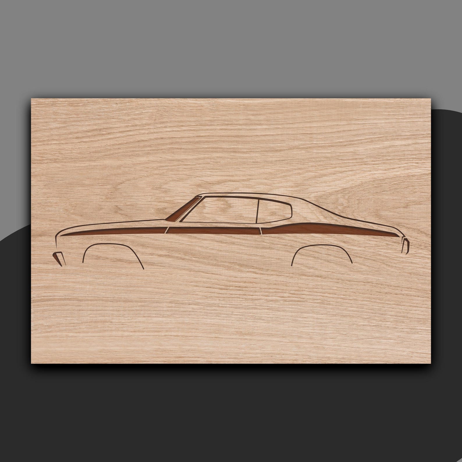 1970 Chevelle Car Silhouette Vector File SVG for Cricut, Cameo, Cutting ...