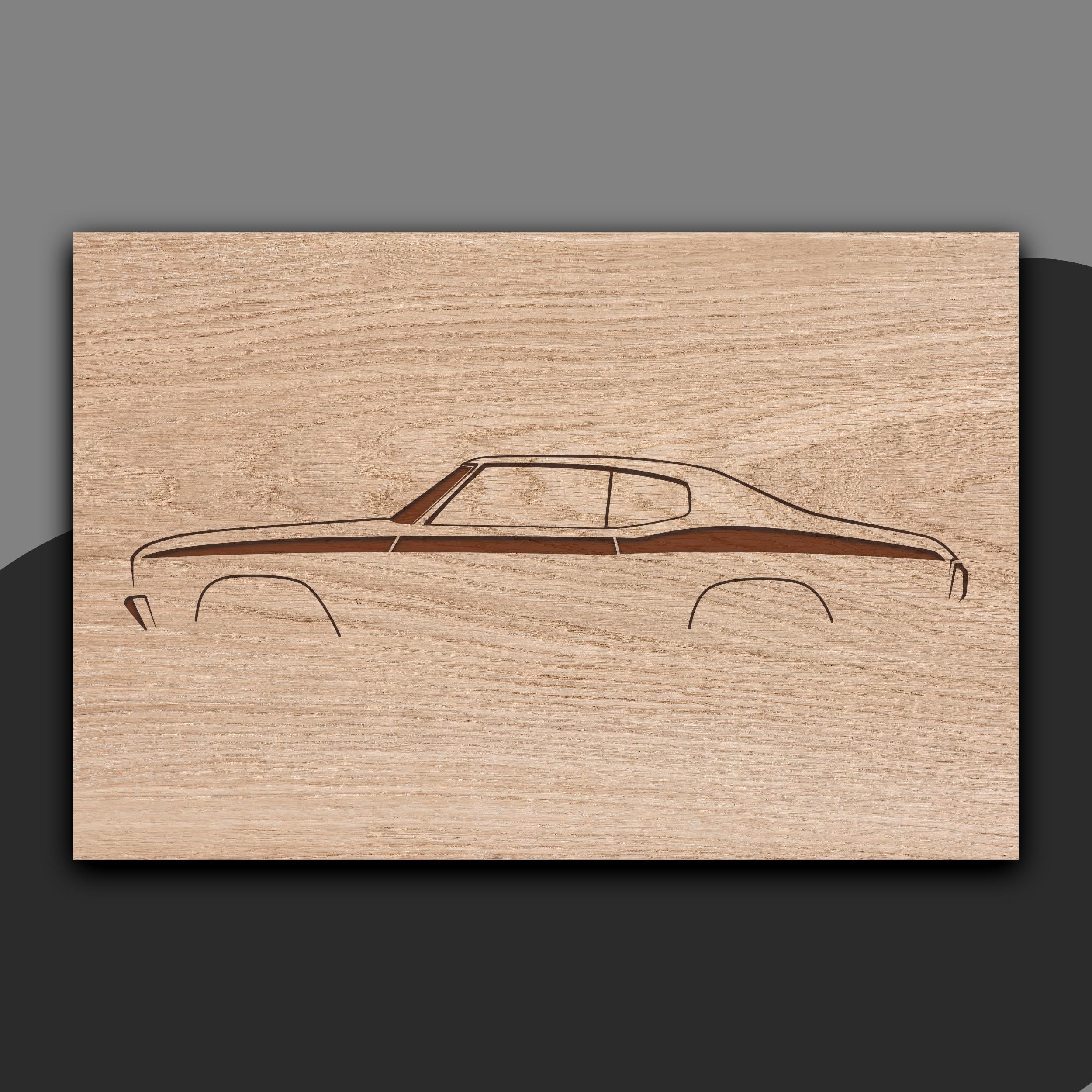 1970 Chevelle Car Silhouette Vector File SVG for Cricut, Cameo, Cutting ...
