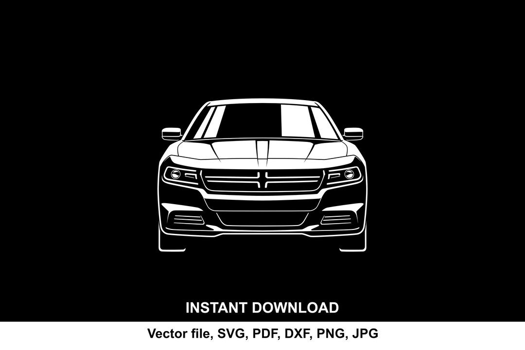 Charger 2015 Car Silhouette: SVG PNG Cricut Sticker (digital Download ...