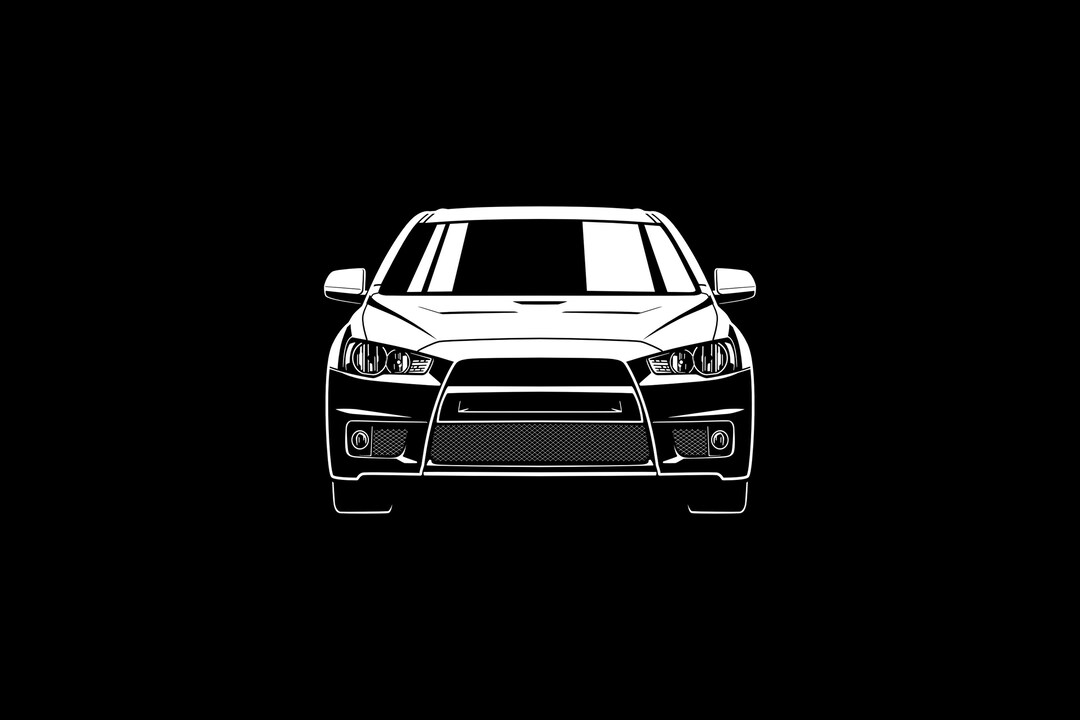 Lancer Evo X Car Silhouette SVG PNG for Cutting, Print, Cricut, Sticker ...