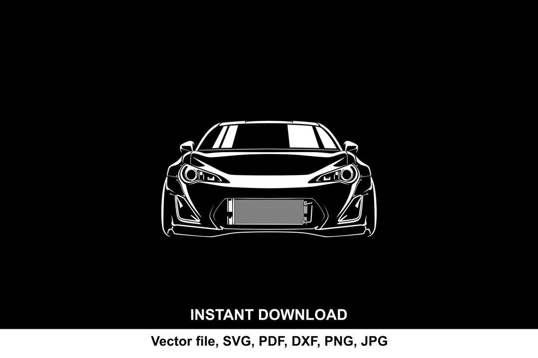 GT86 Car Silhouette: SVG PNG Vector (digital Download) - Etsy