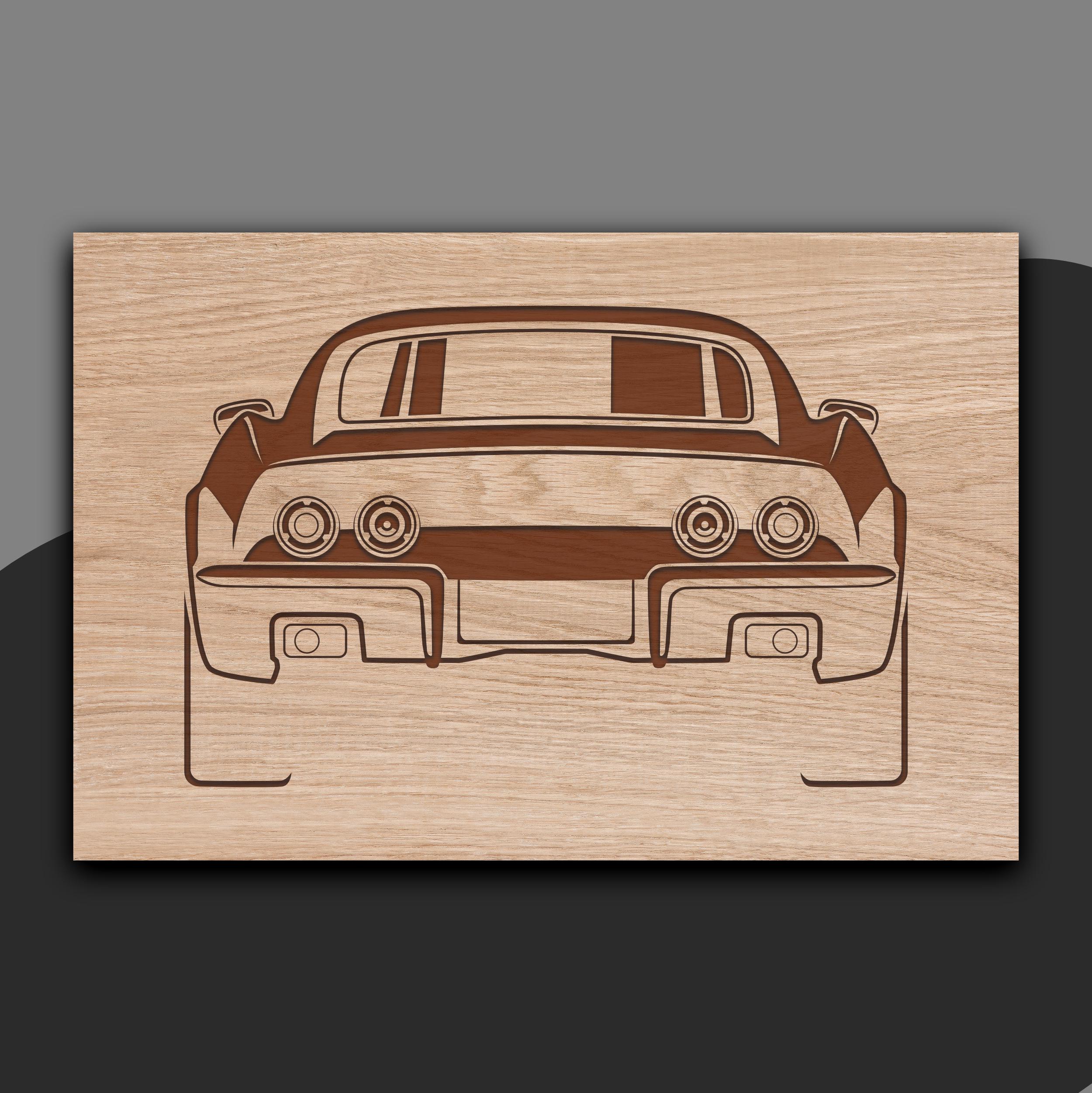 Corvette C3 Stingray Car Silhouette SVG PNG for Cutting, Print, Cricut ...