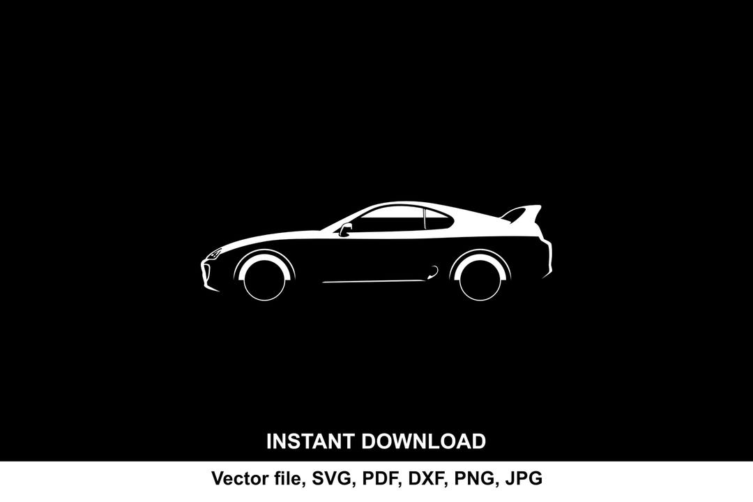 Supra MK4 Car Silhouette Vector SVG, Clipart Vector for Cutting ...