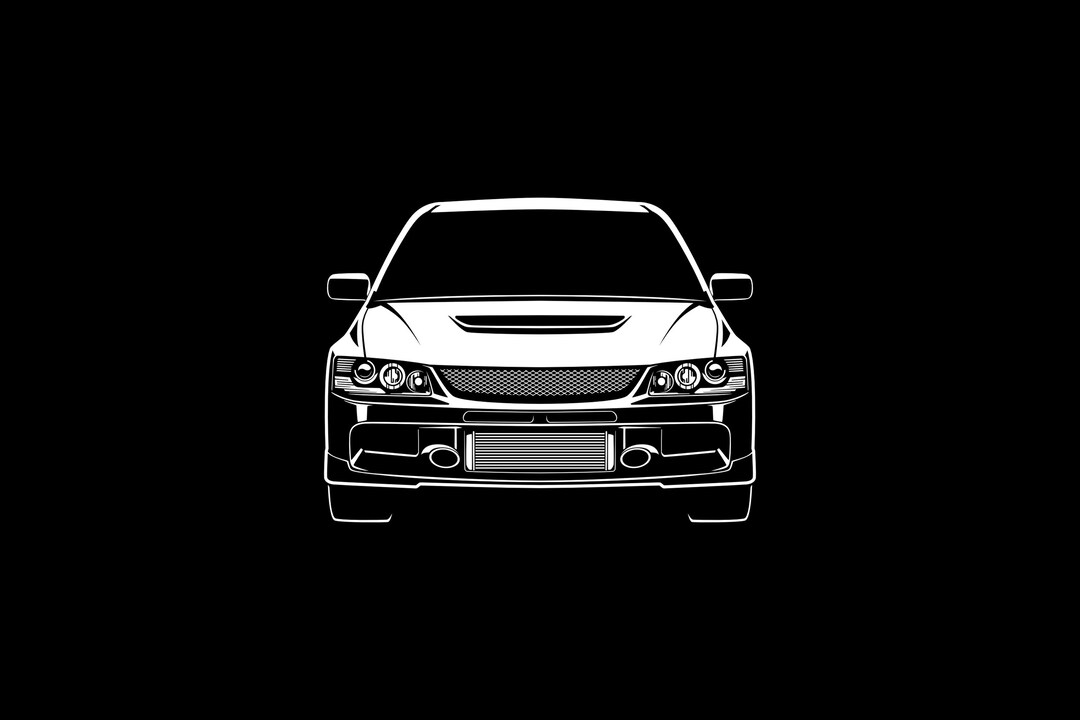 Lancer Evo IX Car Silhouette SVG PNG for Cutting, Print, Cricut ...