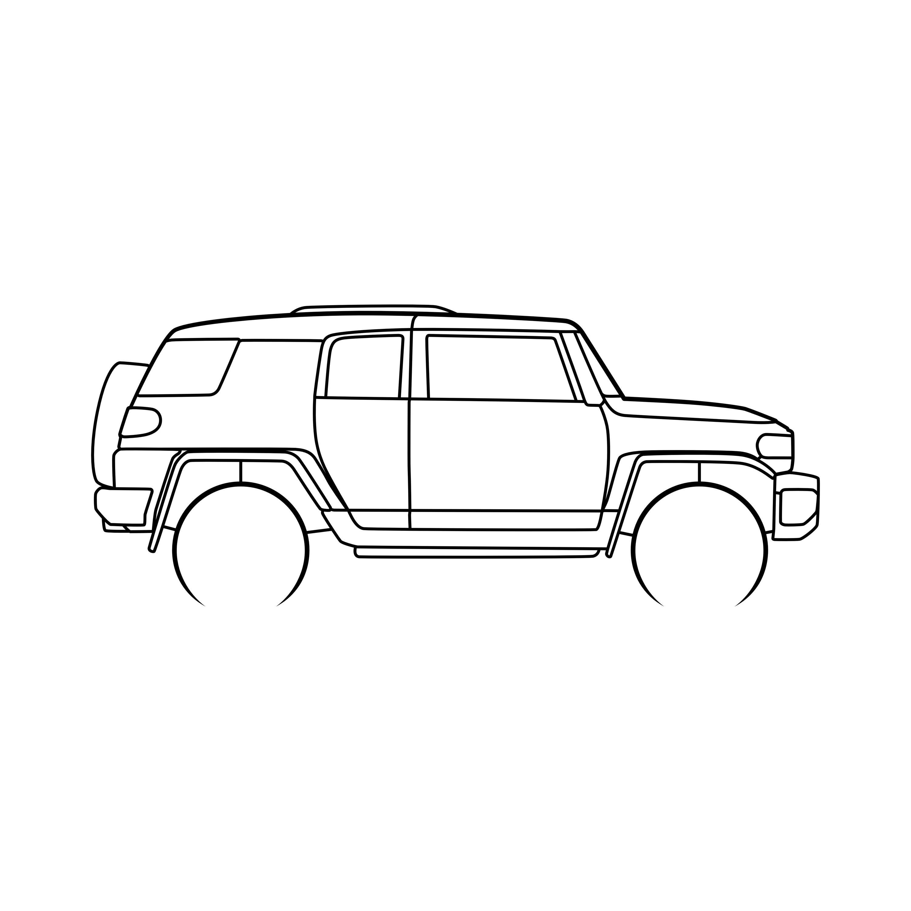 FJ Cruiser Car Silhouette SVG PNG for Cutting, Print, Cricut, Sticker ...