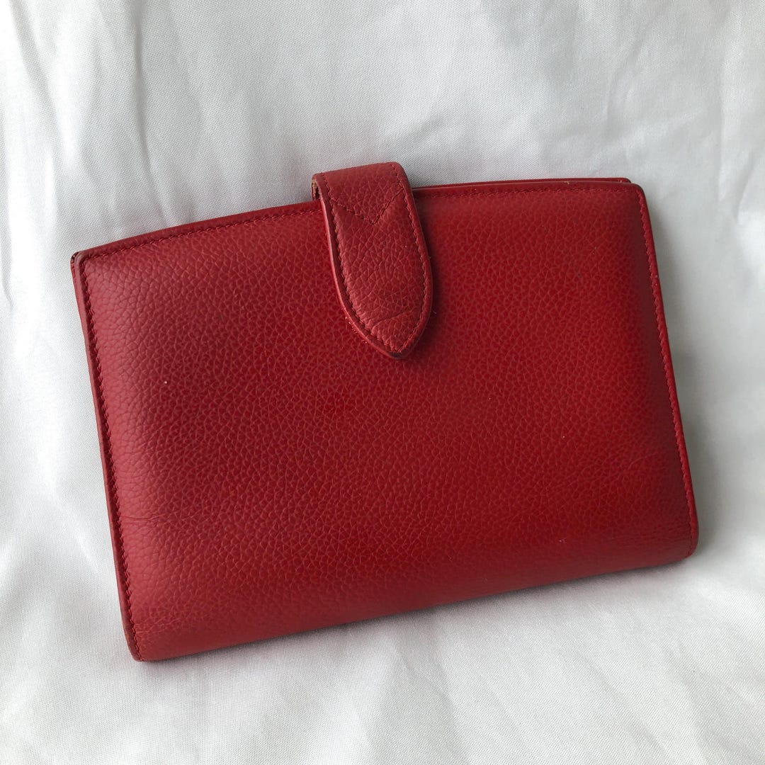 Vintage Coach Madison Red Leather Organizer Ring Binder Notebook ...