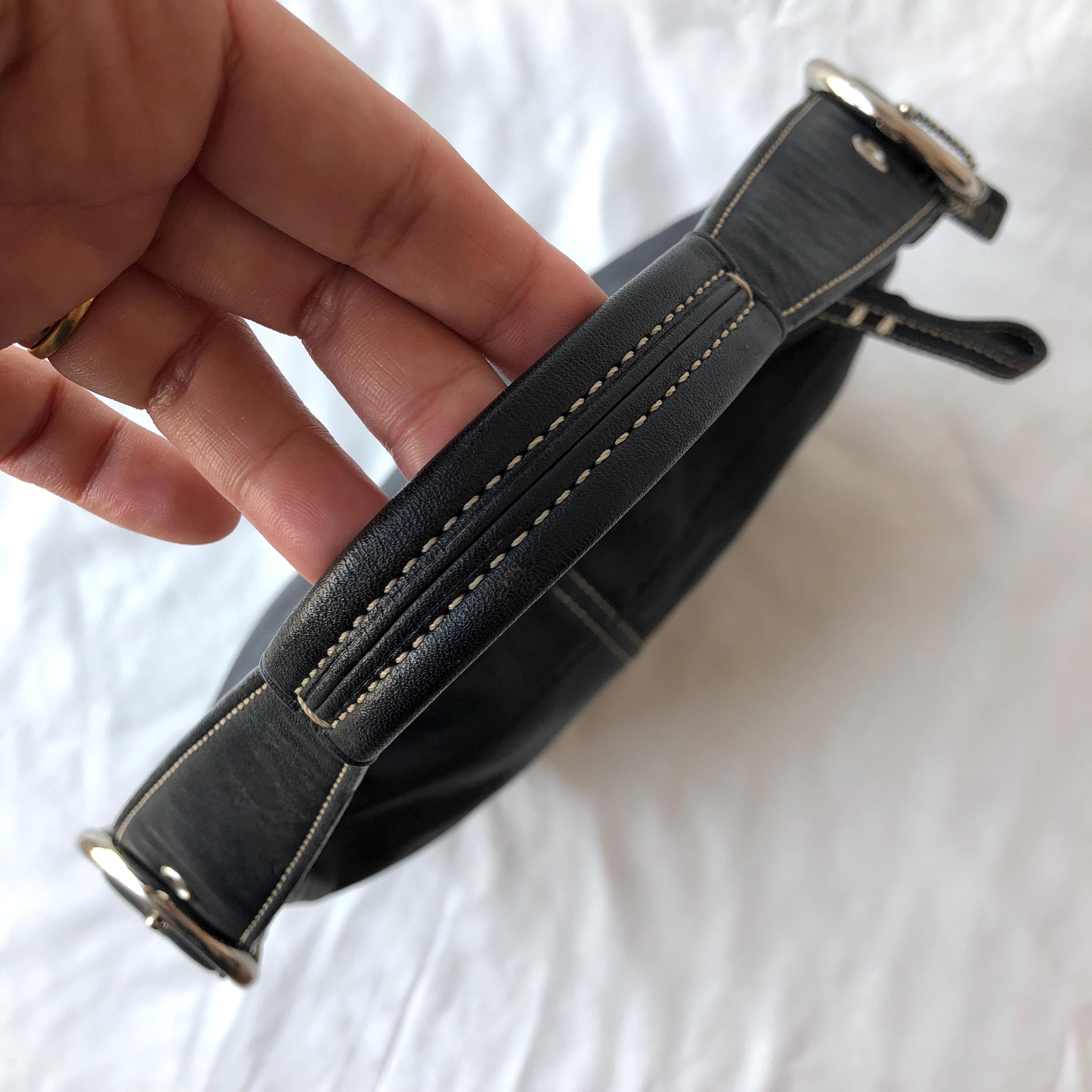 Vintage Coach Soho Bag 9541 Black Leather Small Shoulder Hobo Bag Purse ...