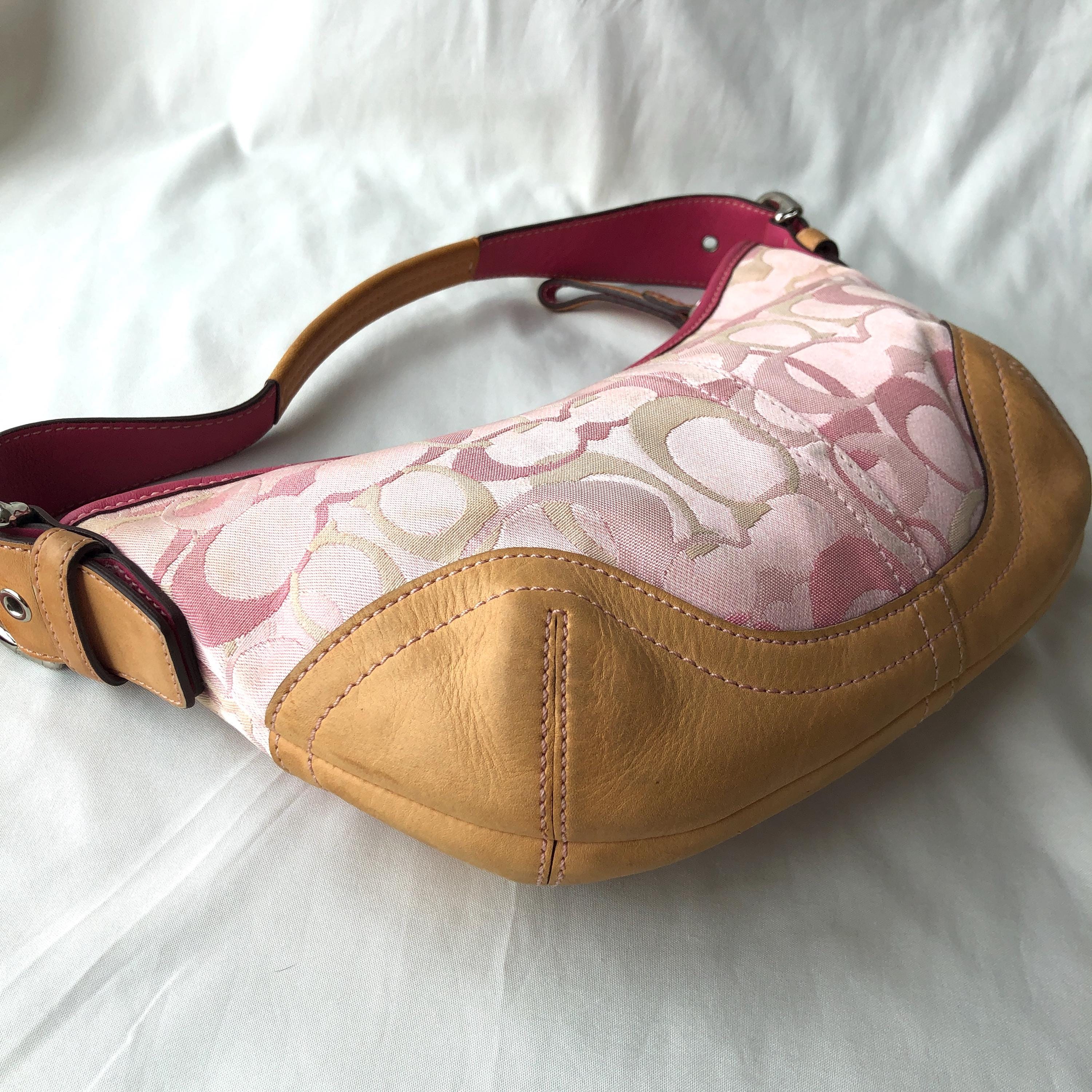 Vintage Coach Soho 1850 Pink Signature Canvas Shoulder Bag 2004 Y2K - Etsy