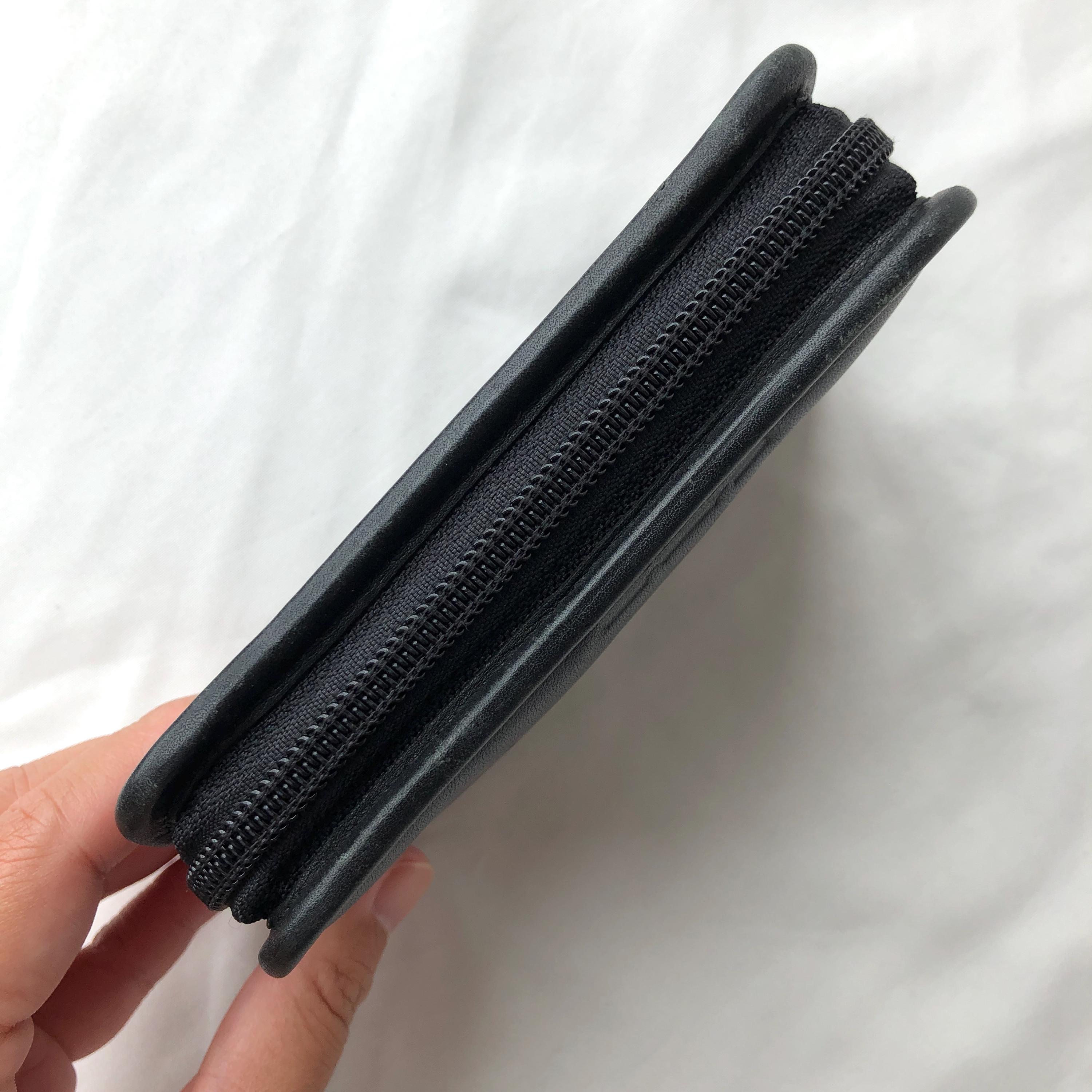 Vintage Coach Small Black Leather Zip Around Planner Clutch Wallet ...
