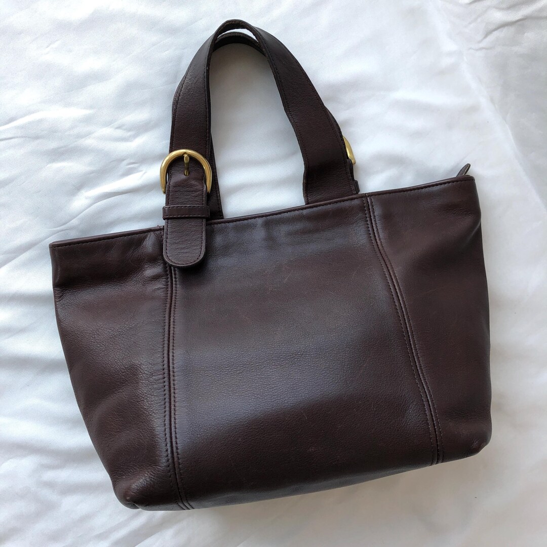 Vintage Coach 4133 Waverly Mocha Leather Dark Brown Tote Bag Purse ...