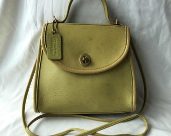 Vintage Coach Lime Green Regina Top Handle Satchel - Etsy
