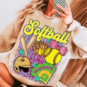 Softball Preppy PNG, Softball Png, Softball Season, Boujee Softball Png ...