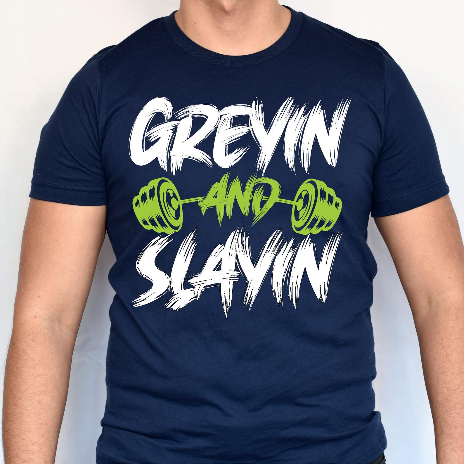 Funny Greyin and Slayin Workout Svg, Bodybuilding and Fitness Png ...